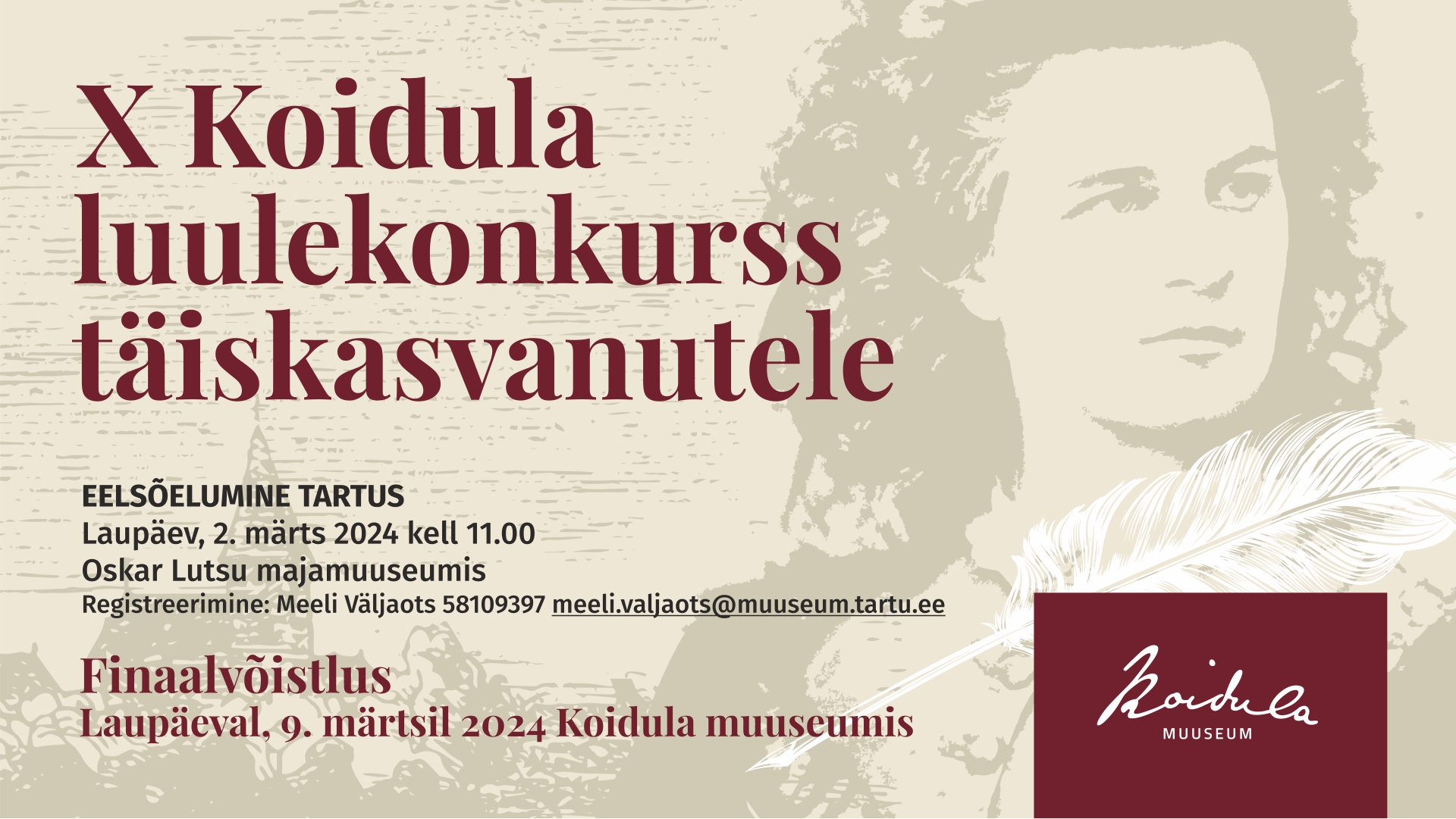 X Üleriigiline Koidula luulekonkurss täiskasvanutele - Tartu ...