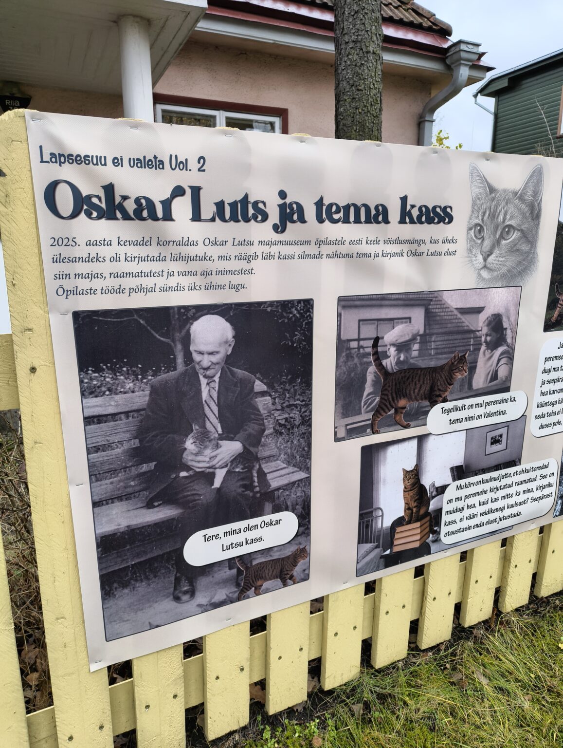 Oskar Luts ja tema kass - Tartu Linnamuuseum :Tartu Linnamuuseum